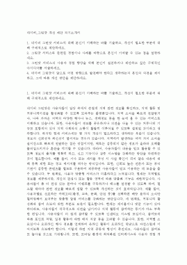 네이버_그린닷 개선 제안 자기소개서-1페이지
