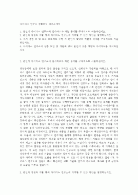 아이디스 연구소 상품도입 자기소개서-1페이지