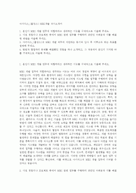 아이디스_(홀딩스) MES개발 자기소개서-1페이지