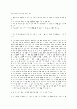 넥슨코리아 웹 개발자 자기소개서-1페이지
