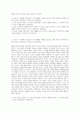 밸런스히어로 Strategy Team Intern 자기소개서-1페이지