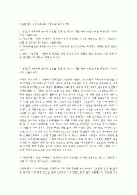 서울특별시 여성가족재단 가족정책 자기소개서-1페이지