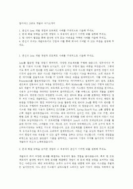 알디에스 JAVA 개발자 자기소개서-1페이지