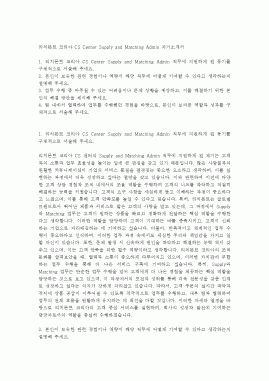 리치몬트 코리아 CS Center Supply and Matching Admin 자기소개서-1페이지
