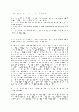 스트라드비젼 Data Labeling Manager Seoul 자기소개서-1페이지