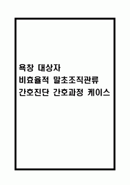 [욕창 간호진단] 욕창 환자의 비효율적 말초조직관류 간호진단 간호과정 케이스-1페이지