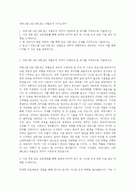 세방그룹 SAP BW_EIS 개발운영 자기소개서-1페이지