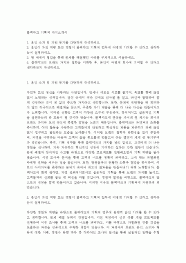 블랙야크 기획직 자기소개서-1페이지