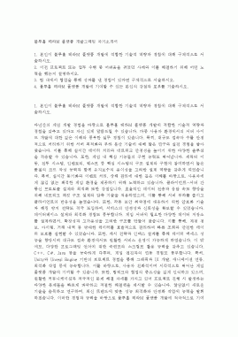 블루홀 테라M 플랫폼 개발그래밍 자기소개서-1페이지