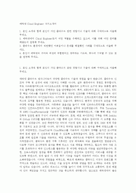 메타넷 Cloud Engineer 자기소개서-1페이지