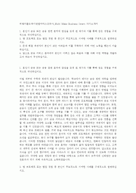 비엠더블유파이낸셜서비스코리아_Multi Make Business Intern 자기소개서-1페이지