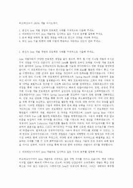 비즈테크아이 JAVA 개발 자기소개서-1페이지
