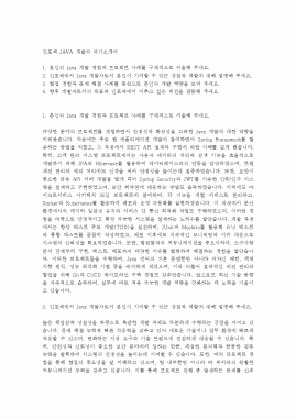 인포섹 JAVA 개발자 자기소개서-1페이지