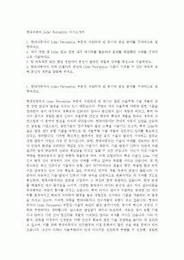 현대자동차_Lidar Perception 자기소개서-1페이지