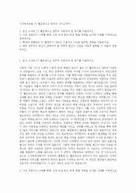 우아한청년들 IT 헬프데스크 담당자 자기소개서-1페이지