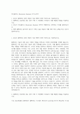 라인플러스 Blockchain Backend 자기소개서-1페이지