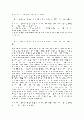 연세대학교 교육대학원 종교교육전공 자기소개서-1페이지