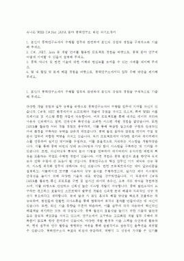 유니슨 WEB C.Net JAVA 분야 풍력연구소 대전 자기소개서-1페이지