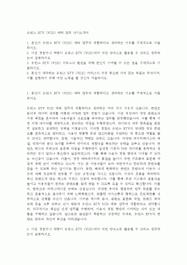 유빈스 BTV (VOD) 메타 업무 자기소개서-1페이지