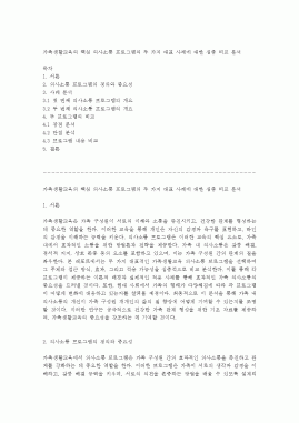 가족생활교육의 핵심 의사소통 프로그램의 두 가지 대표 사례에 대한 심층 비교 분석-1페이지