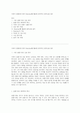 아동의 호흡곤란 관리 Nebulizer를 활용한 효과적인 분무요법 접근-1페이지