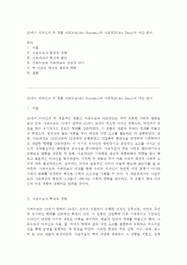 20세기 디자인의 두 흐름 아르누보(Art Nouveau)와 아르데코(Art Deco)의 비교 분석-1페이지