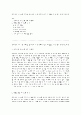 사티어의 의사소통 유형을 분석하고, 나의 가족과 친구, 지인들을 각 유형에 맞춰 탐구하기-1페이지