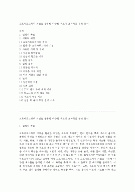 크로마토그래피 기법을 활용한 다양한 색소의 효과적인 분리 분석-1페이지