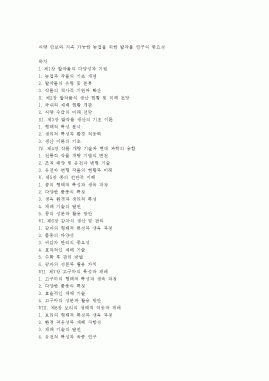 식량 안보와 지속 가능한 농업을 위한 밭작물 연구의 중요성-1페이지