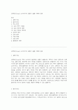 크루프(Croup) 소아에서의 호흡기 질환 이해와 관리-1페이지