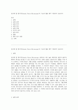 원자력 힘 현미경(Atomic Force Microscope)의 기초와 활용 탐구 이론에서 응용까지-1페이지