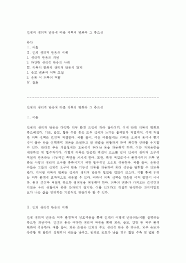 인체의 생리적 반응에 따른 의복의 변화와 그 중요성-1페이지