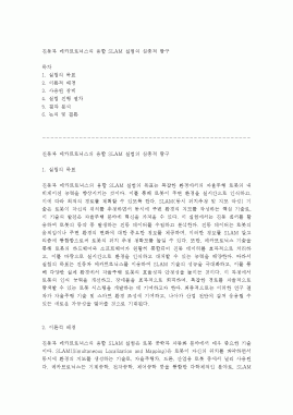 진동과 메카트로닉스의 융합 SLAM 실험의 심층적 탐구-1페이지