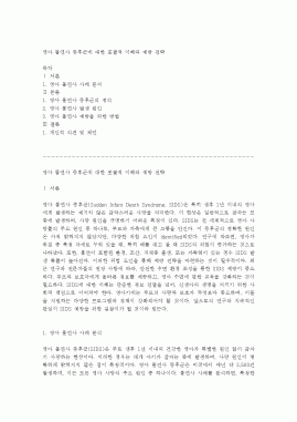 영아 돌연사 증후군에 대한 포괄적 이해와 예방 전략-1페이지