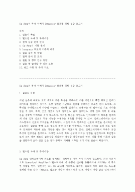 Op Amp의 특성 이해와 Integrator 설계를 위한 실습 보고서-1페이지