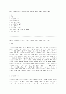 OpenCV Python을 활용한 다양한 필터 적용으로 영상의 선명도 향상 방법 탐구-1페이지