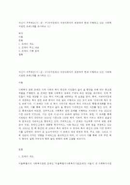 자신이 거주하는(시ㆍ군ㆍ구)자치단체의 지방의회에서 제정하여 현재 시행하고 있는 사회복지관련 조례1개를 조사하고 (1)-1페이지