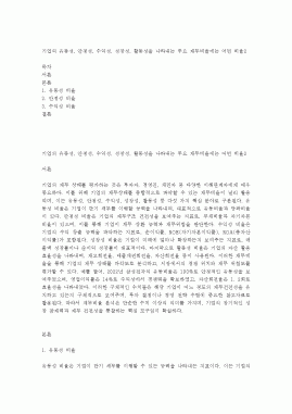 기업의 유동성, 안정성, 수익성, 성장성, 활동성을 나타내는 주요 재무비율에는 어떤 비율2-1페이지