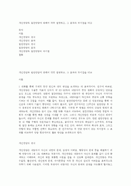 개인상담과 집단상담에 대해서 각각 설명하고, 그 효과와 차이점을 비교-1페이지