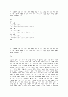 (농축산환경학 A형) 농업생산 환경에 영향을 미칠 수 있는 오염을 대기 오염, 수질 오염 및 토양 오염으로 구분할 수 있다. 이러한 오염의 원인과 농축산물 생산에 끼치는 영향에 대하여 기술하시오 (1)-1페이지
