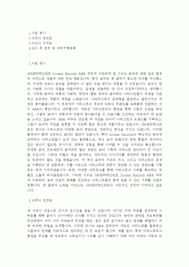 SM엔터테인먼트_Scream Records A&R(음반기획)_BEST 우수 자기소개서-1페이지