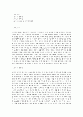 세정아이앤씨 JAVA 개발자 직무 BEST 우수 자기소개서 자소서-1페이지