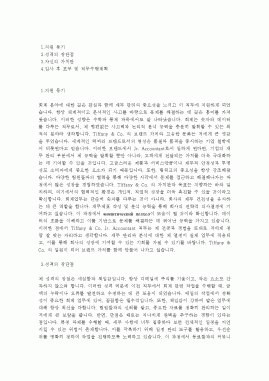 Tiffany & Co. Jr. Accountant 직무 BEST 우수 자기소개서 자소서-1페이지