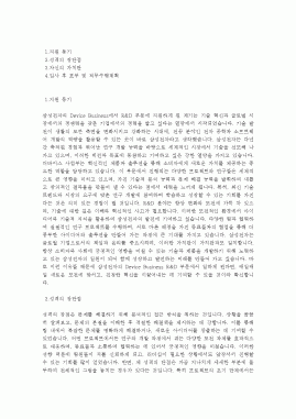 SAMSUNG ELECTRONICS_Full-time opportunity for international students_Device Business_R&D_BEST 우수 자기소개서-1페이지