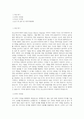 르노코리아자동차 R&D_Cluster Electric Engineer 직무 BEST 우수 자기소개서 자소서-1페이지
