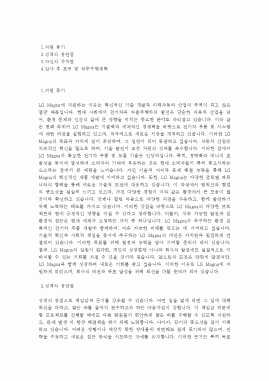 LG Magna BEST 우수 자기소개서 자소서-1페이지