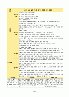 쇼크로 인한 혈관 투과성 증가와 관련된 체액 불균형(패혈증)-1페이지