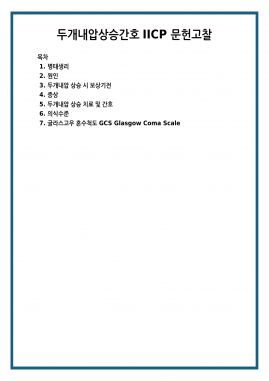 두개내압상승간호 IICP 문헌고찰-1페이지