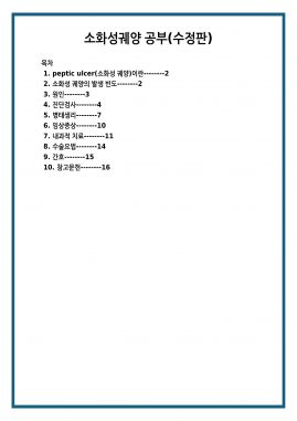 소화성궤양 공부(수정판)-1페이지