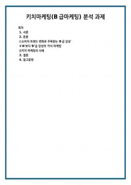 키치마케팅(B급마케팅) 분석 과제-1페이지